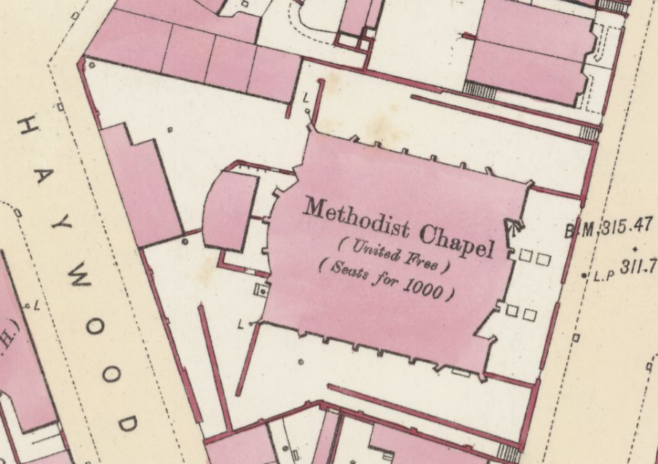 Sheffield Pitsmoor Road, Pye Bank United Methodist Free Church chapel ...